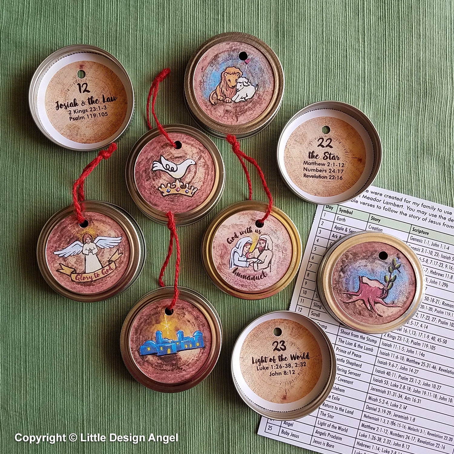 DIY Jesse Tree Ornaments PDF Printable - Etsy