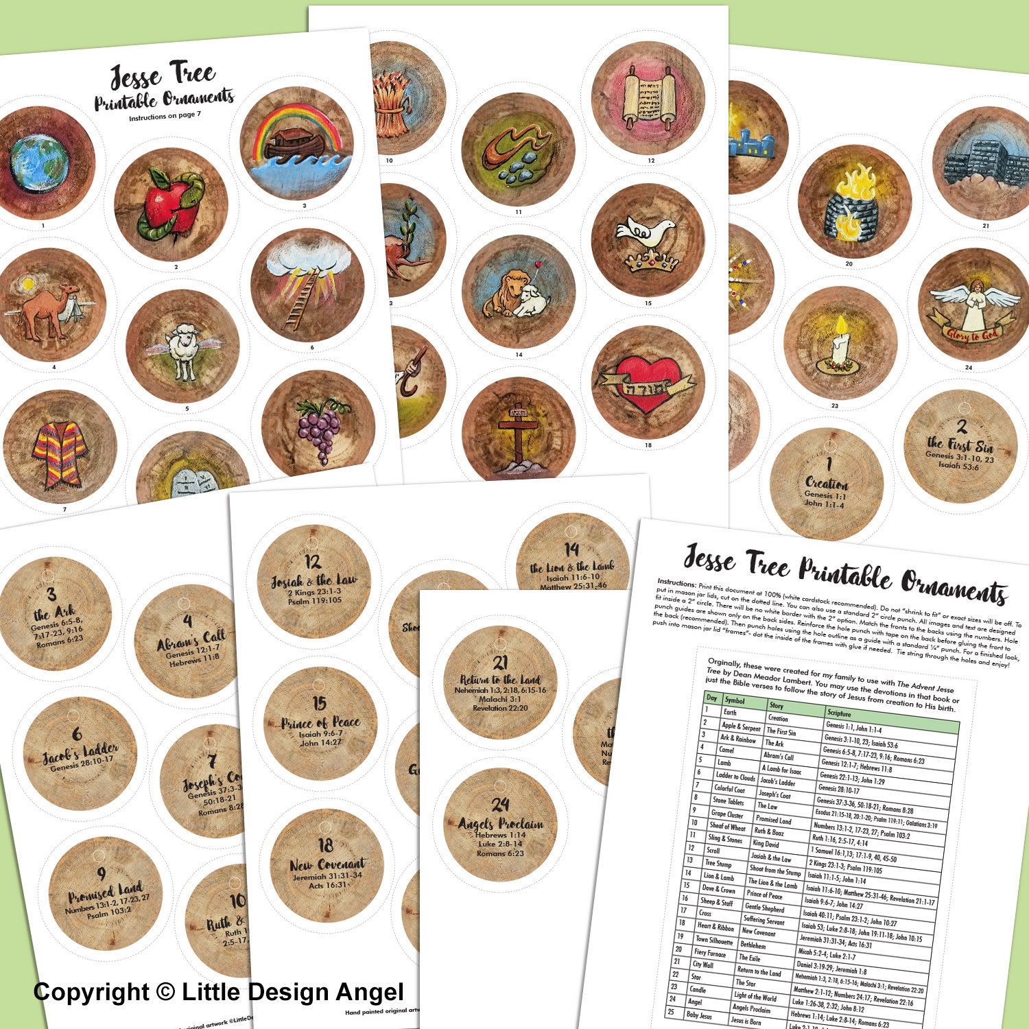 DIY Jesse Tree Ornaments PDF Printable - Etsy Australia