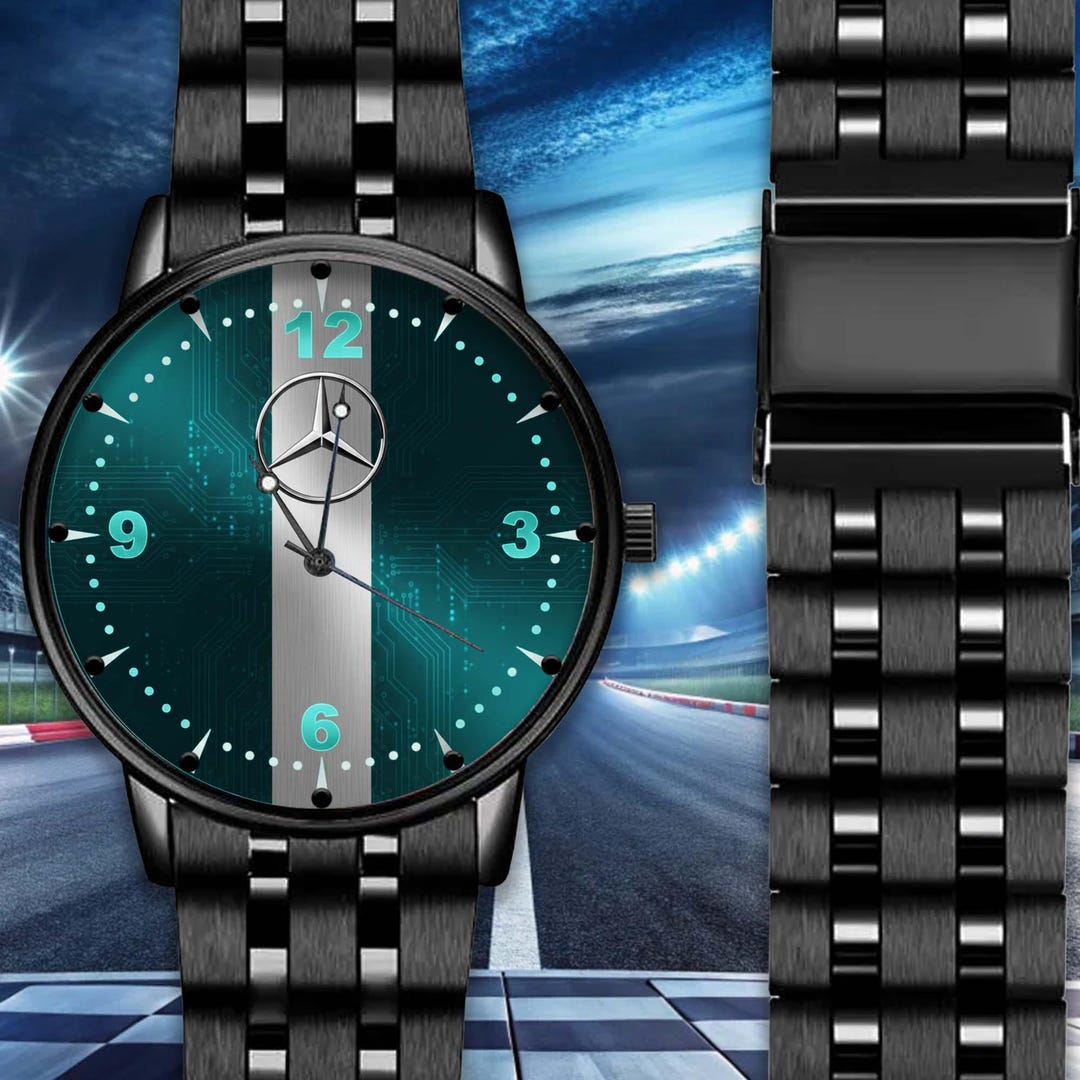 Luxury Mercedes-benz Men's Wristwatches Alloy Strap Watch With Leather ...