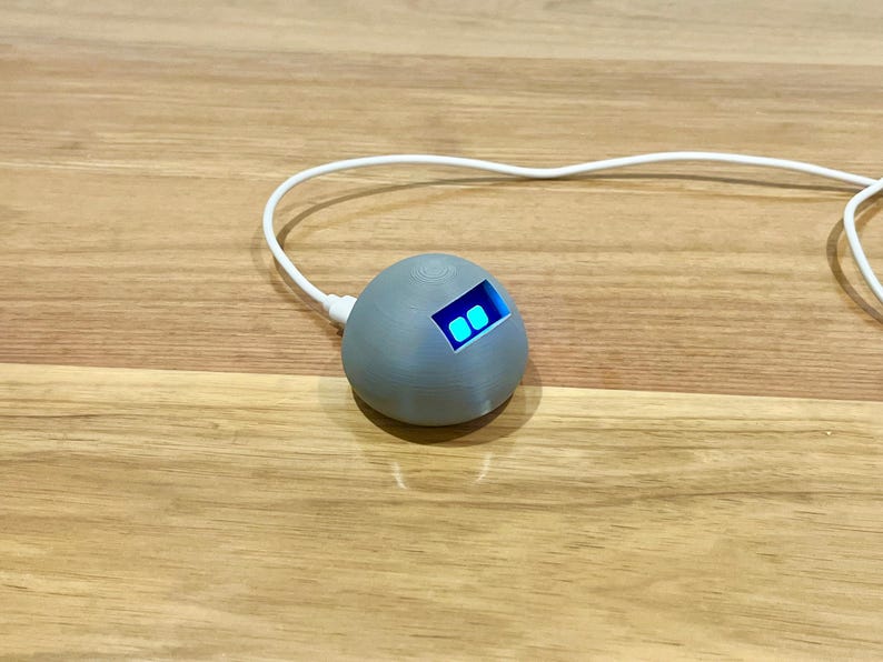 Mochi-shaped Mini Desktop Robot With Moving Eyes | Cute Electronic Desk ...