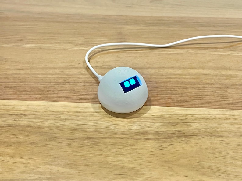 Mochi-shaped Mini Desktop Robot With Moving Eyes | Cute Electronic Desk ...