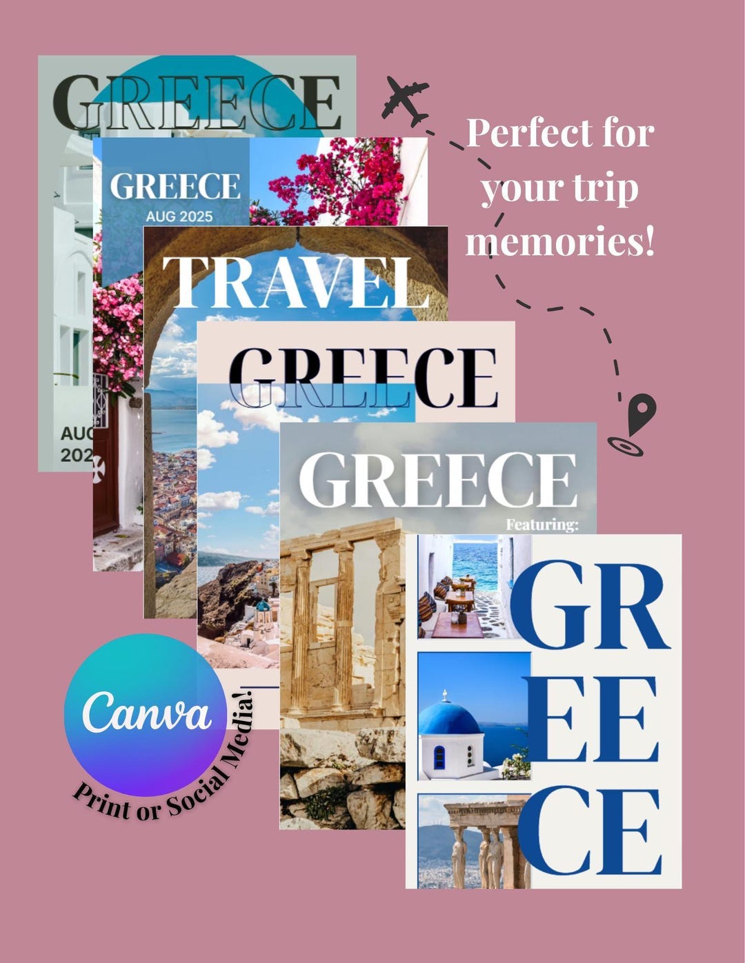 Travel Magazine Cover Template | Editable Canva Design | 8.5x11, A4 ...