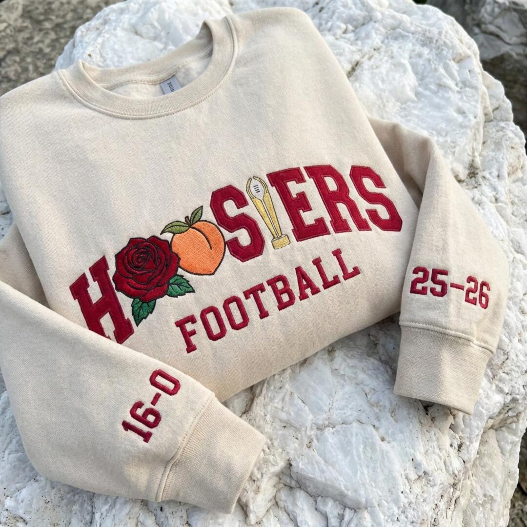Embroidered Indiana Hoosiers Rose Bowl Peach Bowl Champs Sweatshirt ...