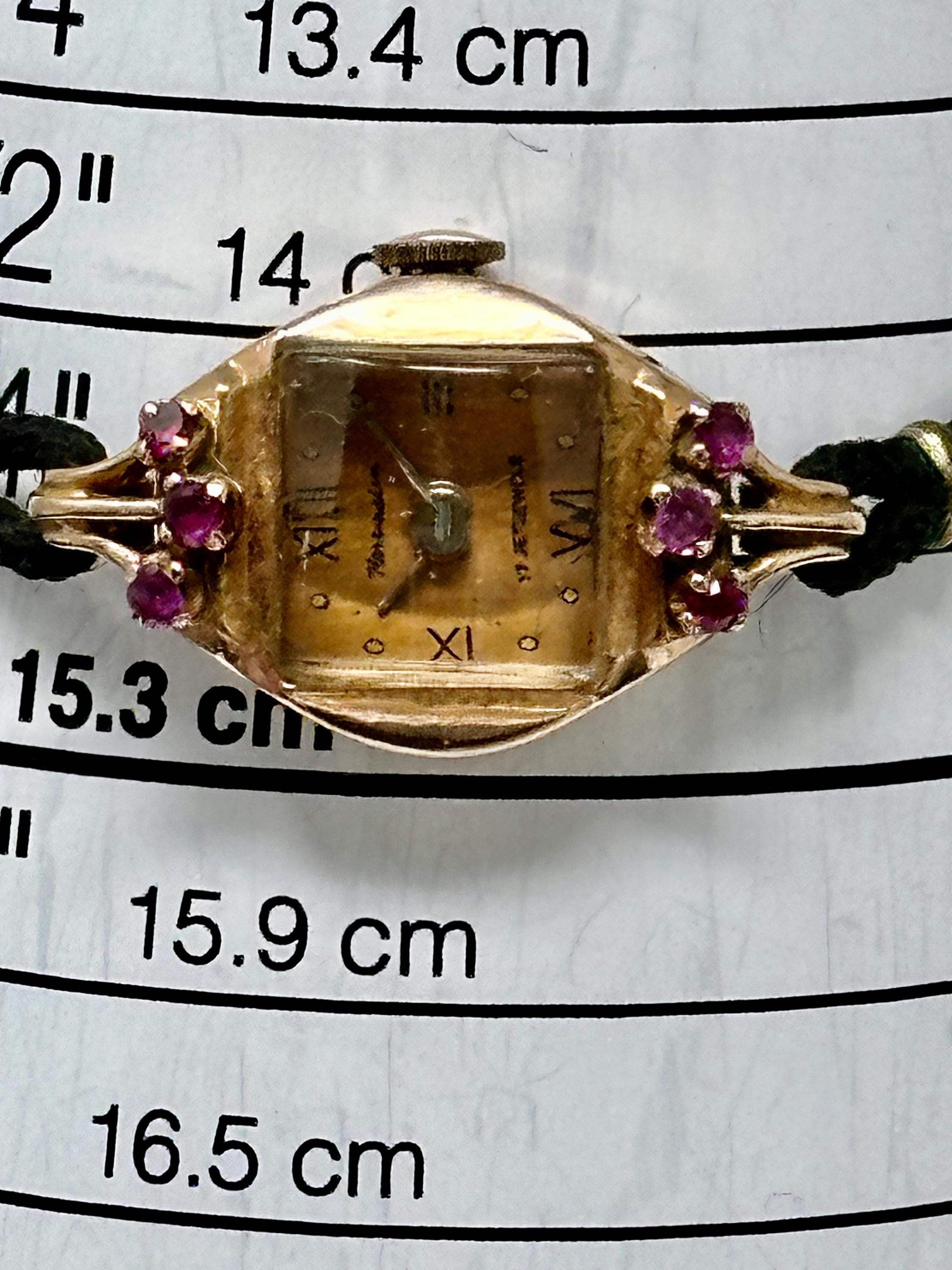 Vintage Antique Rose Gold Ruby Art Deco Watch - Etsy