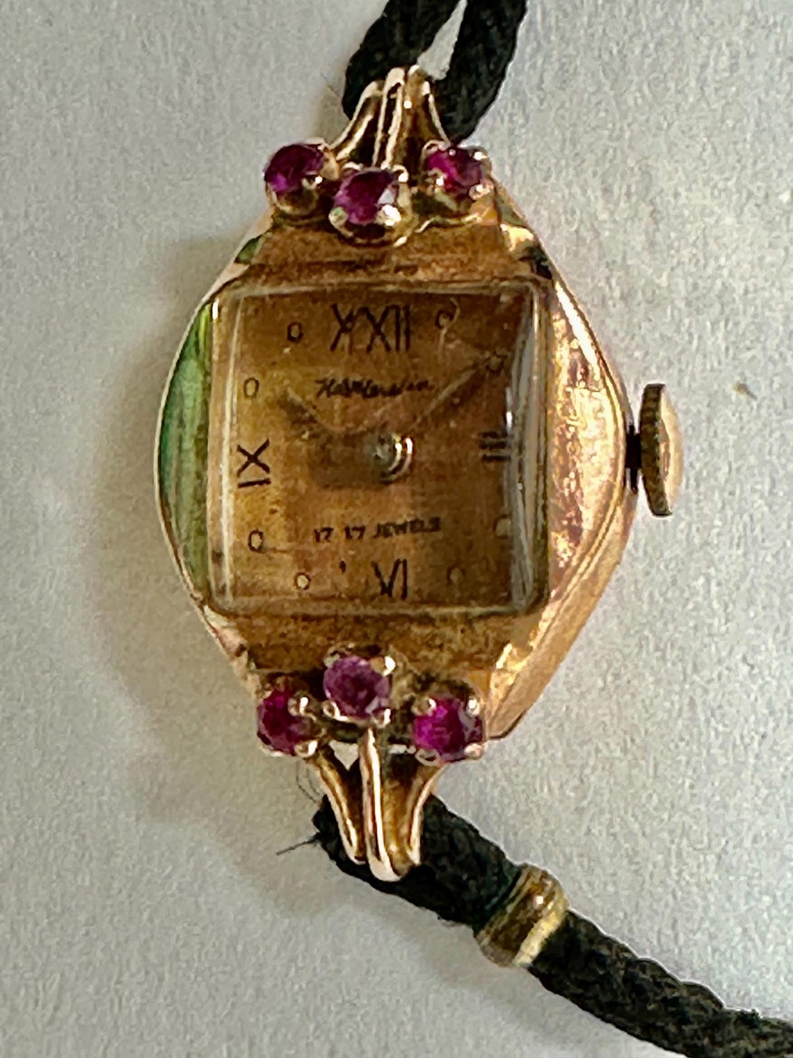Vintage Antique Rose Gold Ruby Art Deco Watch - Etsy