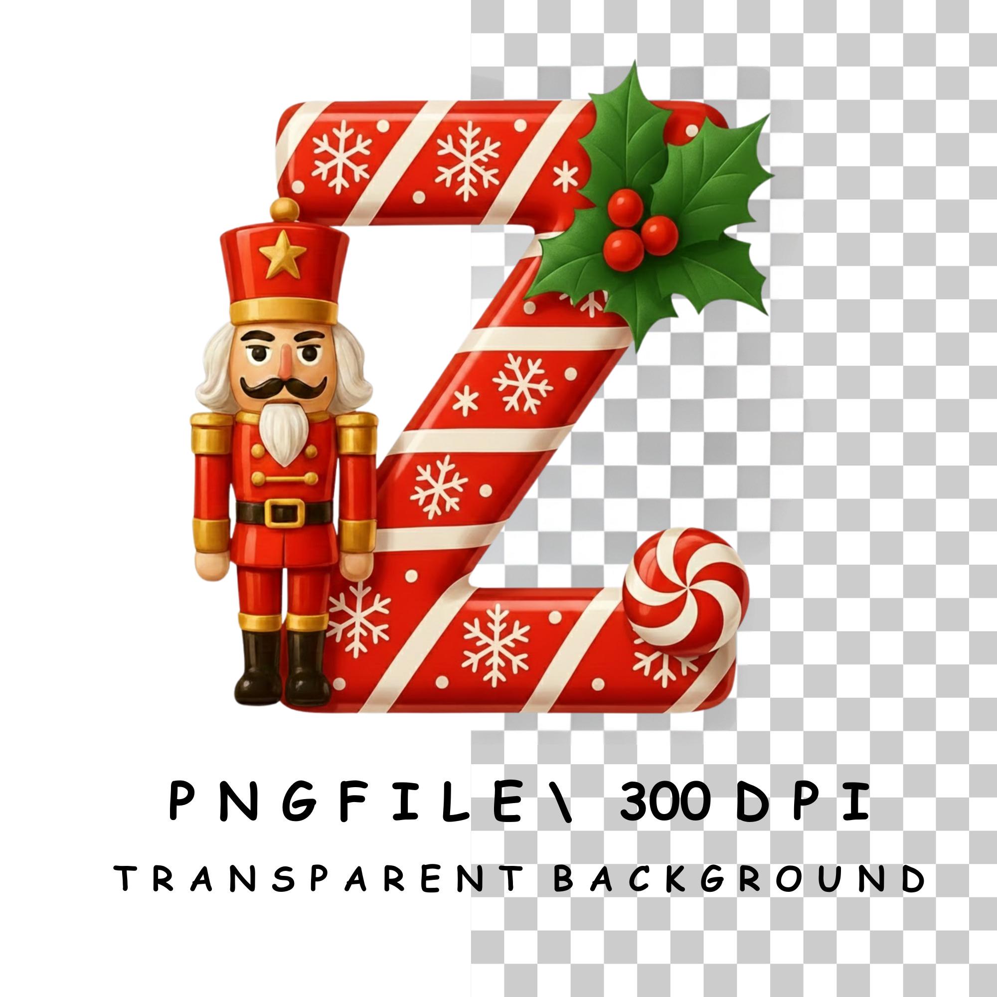 Nutcracker Christmas Alphabet Clipart I Candy PNG I Digital Download - Etsy