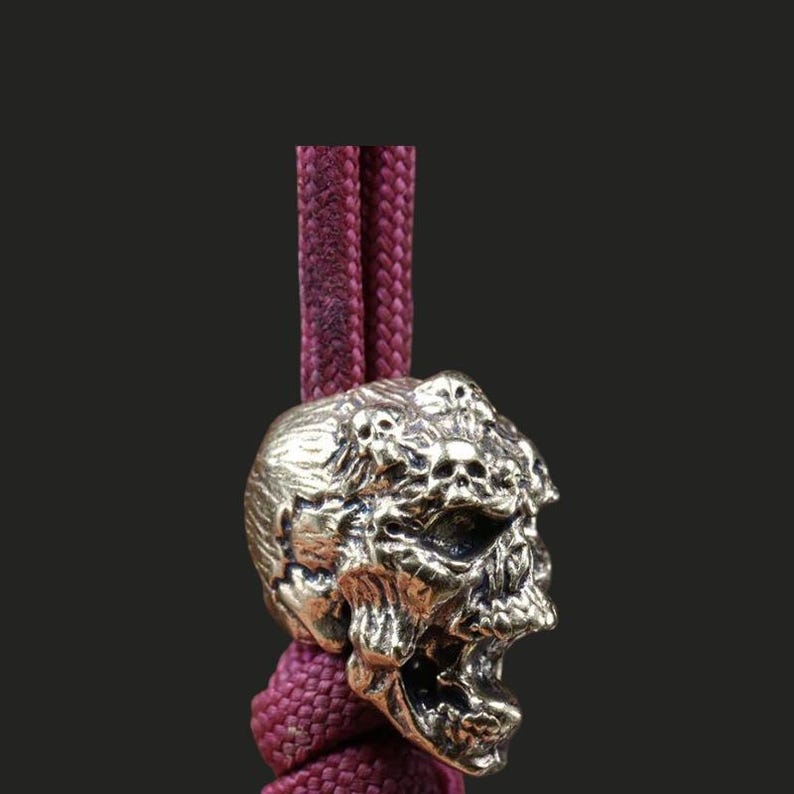 Shout Skull Brass EDC Bead – DIY Paracord, Lanyard & Punk Bracelet ...