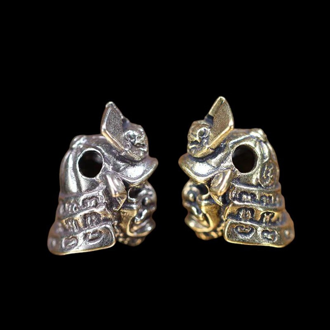 Japanese Samurai General Helmet Brass EDC Bead – Handmade Paracord ...
