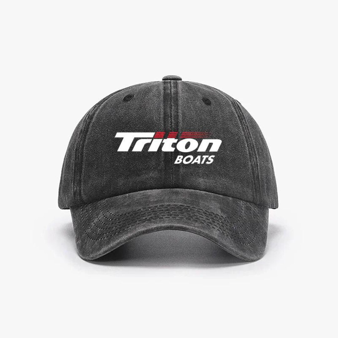 Triton Boats Vintage Washed Baseball Cap - Printed Logo Adjustable ...