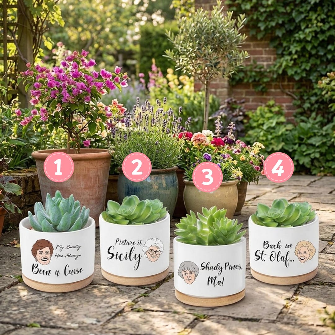 The Golden Girls Ceramic Plant Pot Size 3.54" X 2.67", Funny Quotes ...