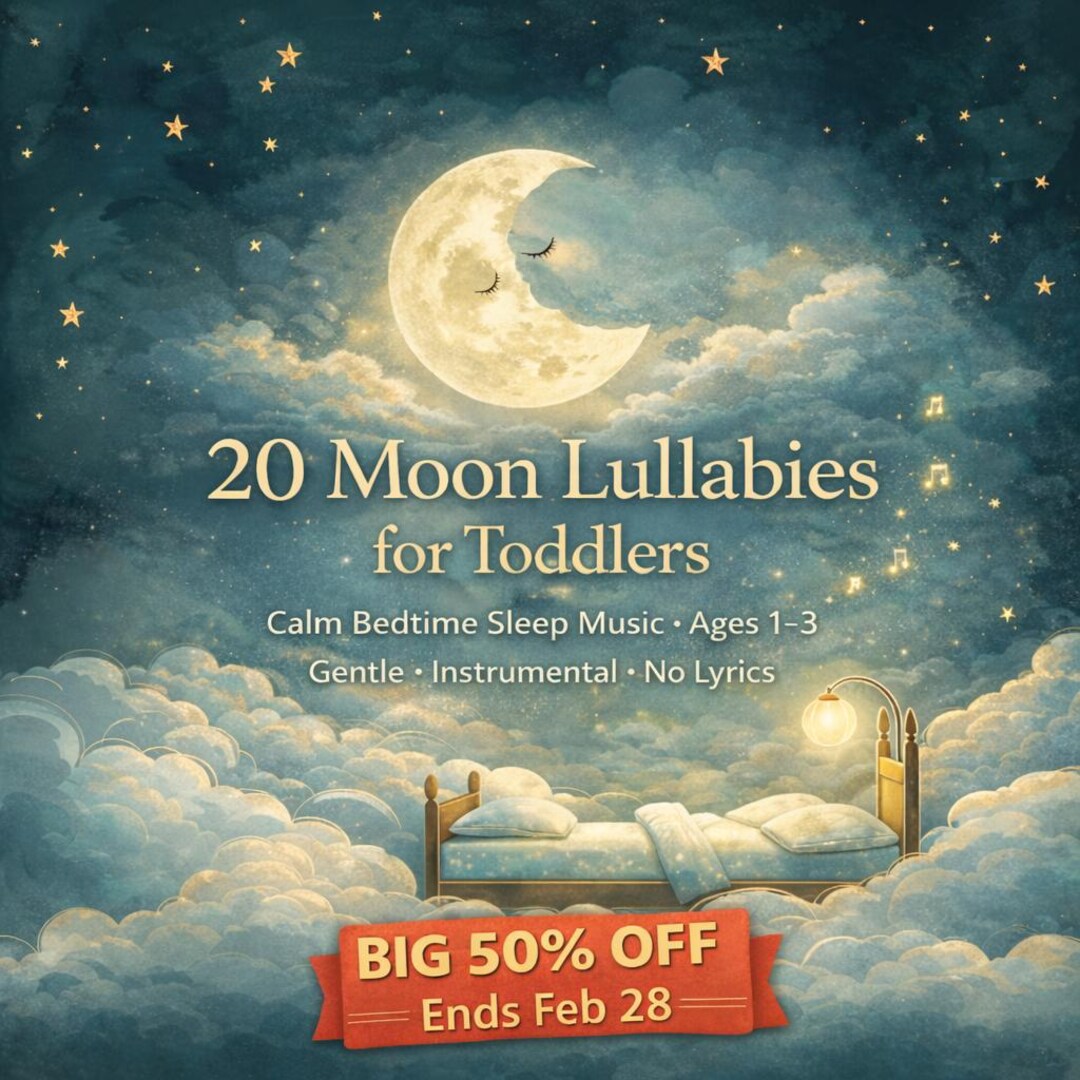 20 Moon Lullabies for Toddlers | Calm Bedtime Sleep Music | Gentle ...