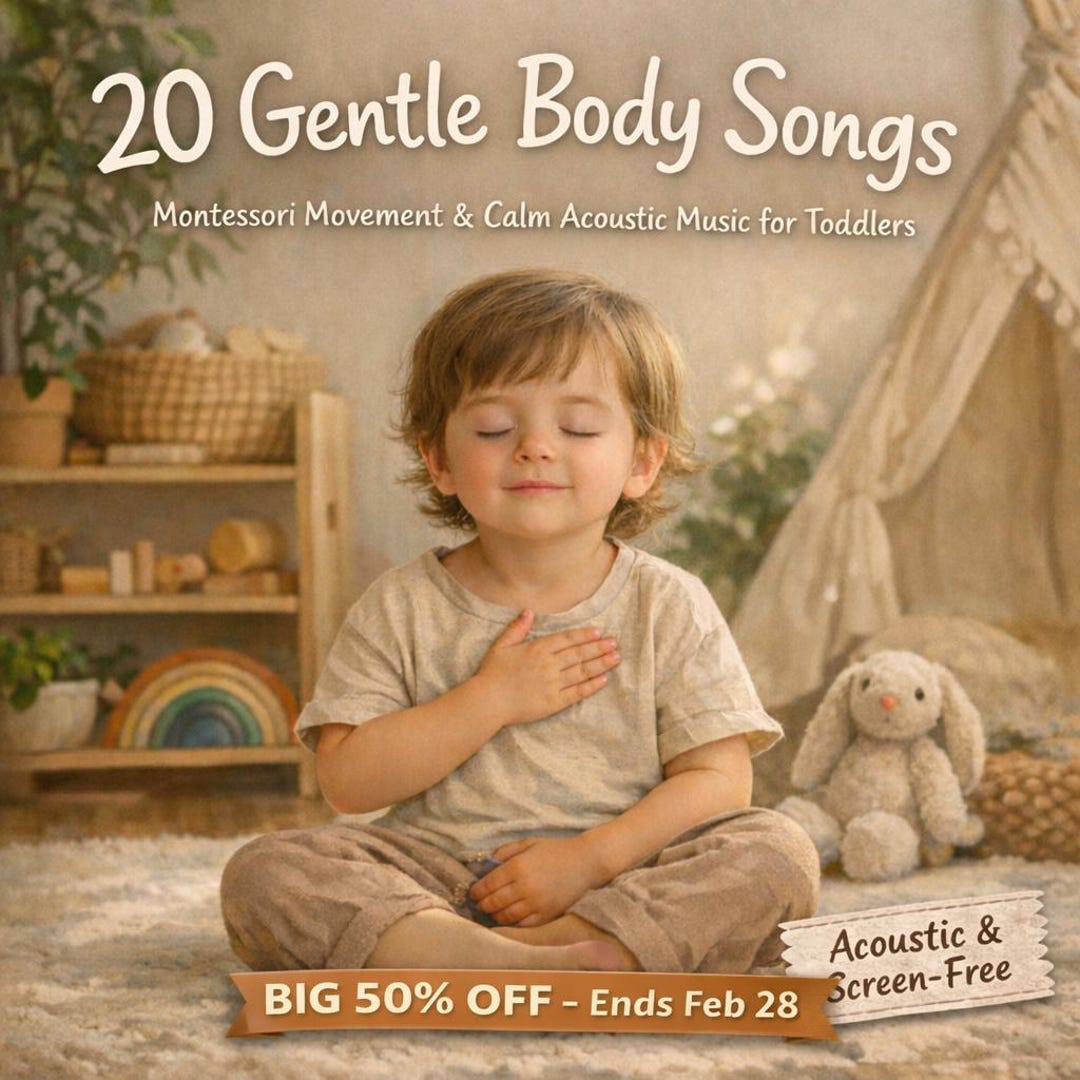 20 Gentle Body Parts Songs: Montessori Acoustic Movement & Yoga Music ...