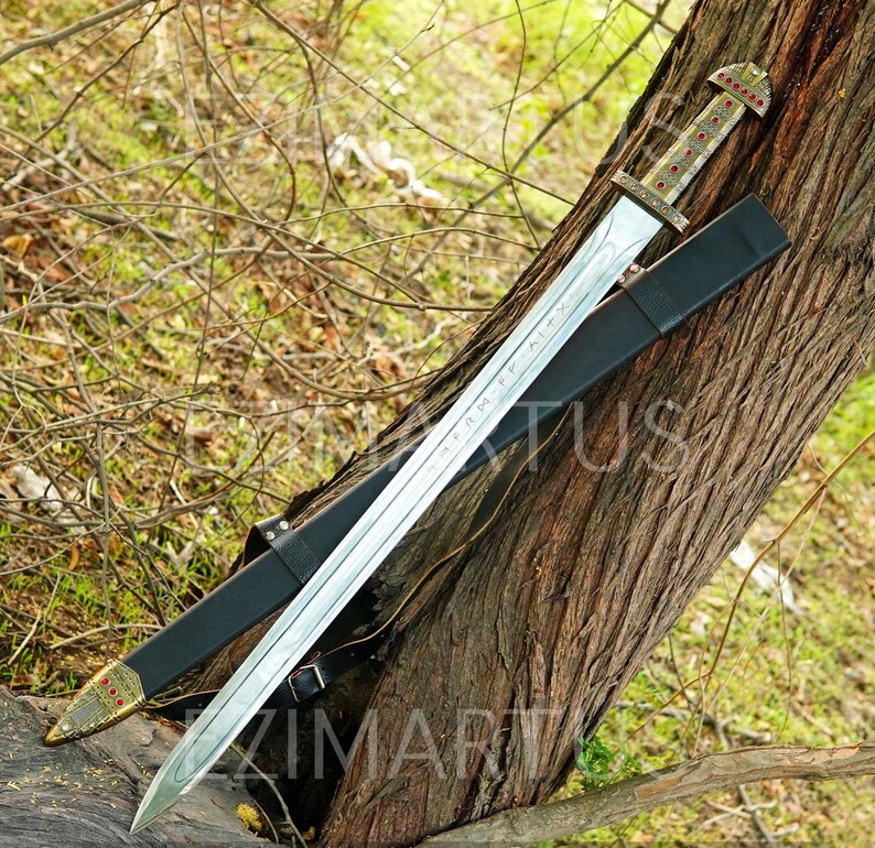 Hand-forged Viking Sword Replica – Carbon Steel Norse Medieval Sword ...