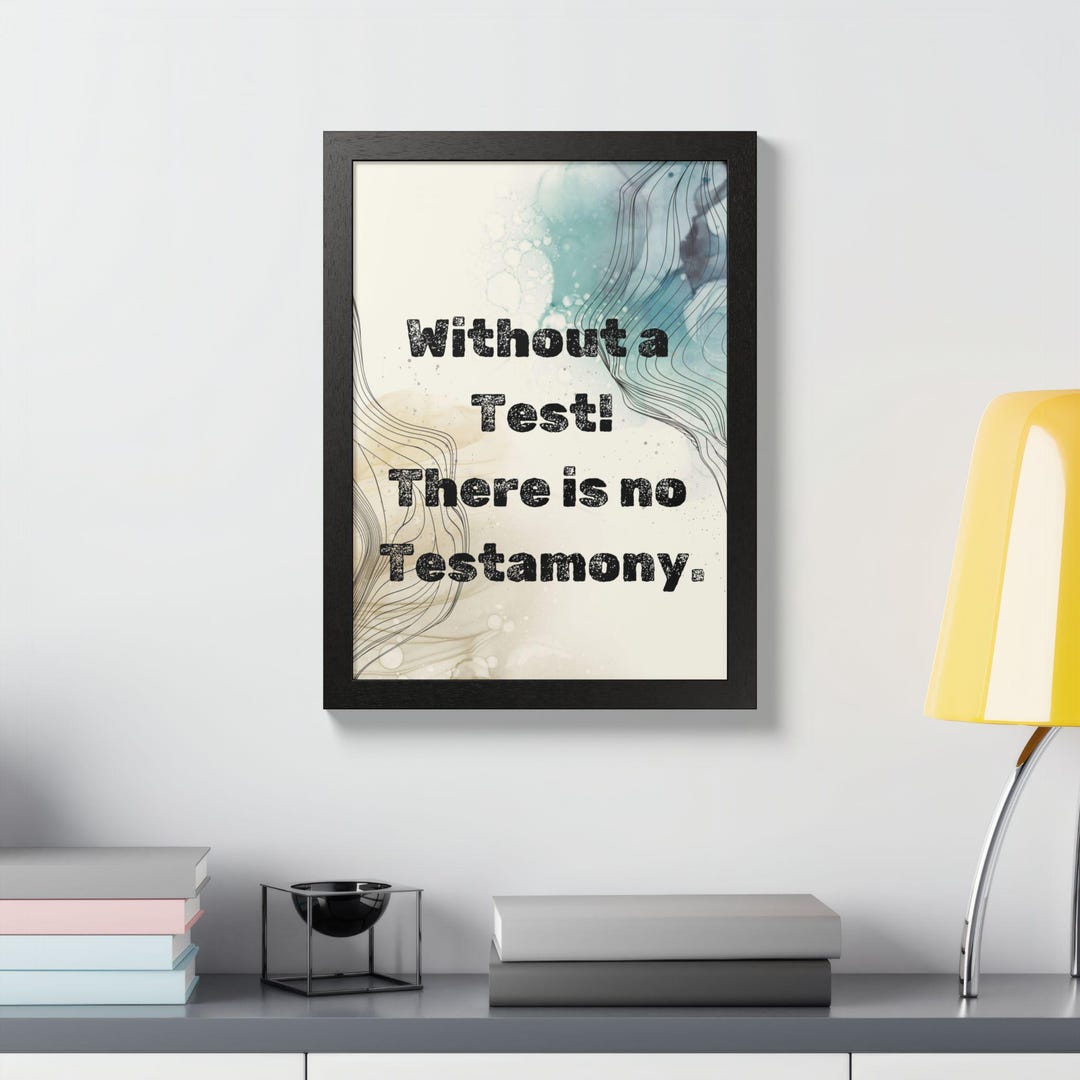 Framed Poster, Christian Art, Inspirational Wall Art, Testimony, Multi ...
