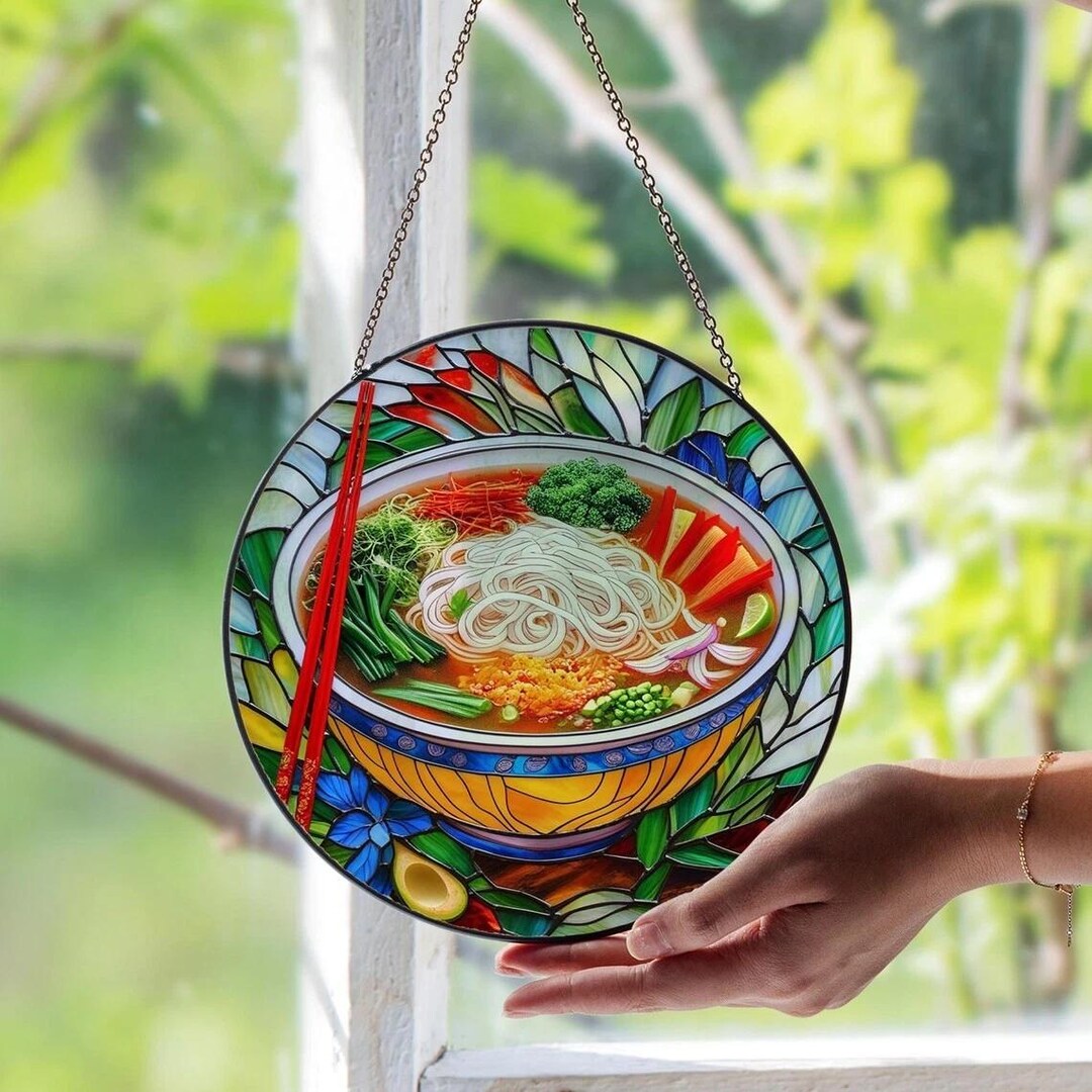 Personalized Vietnamese Pho Decoration Stained Glass Suncatcher, New ...