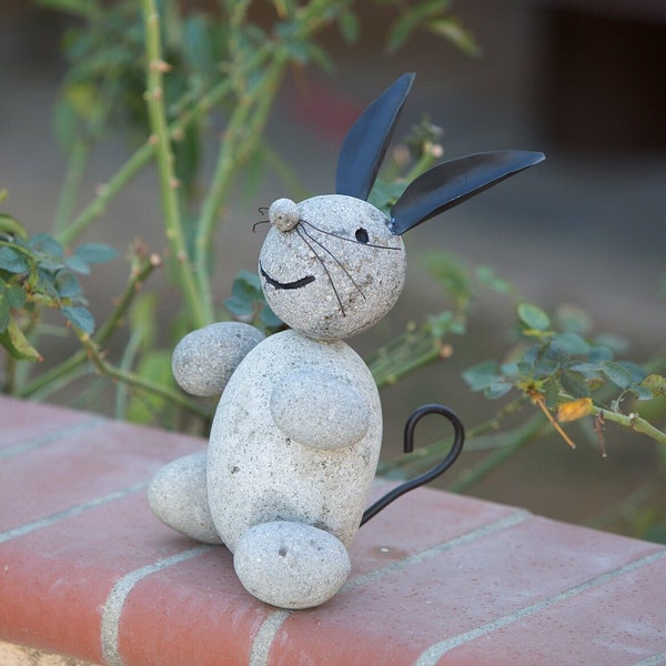 Rabbit Garden Statue - Etsy