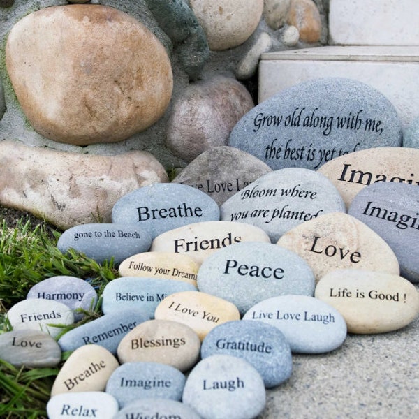 Word Stones - Etsy