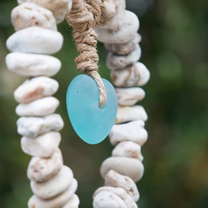 Natural Stone Heart Hanging Wreath With Recycled Glass Heart Center - Etsy