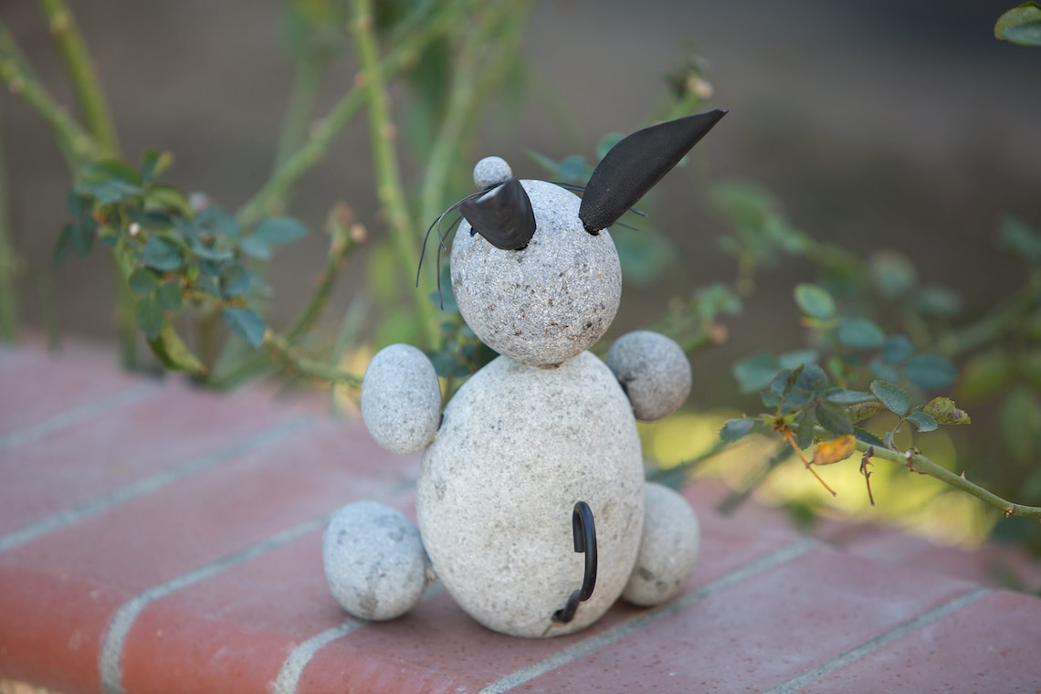 Handmade Cute Little Stone Rabbit for Home Indoor/outdoor - Etsy
