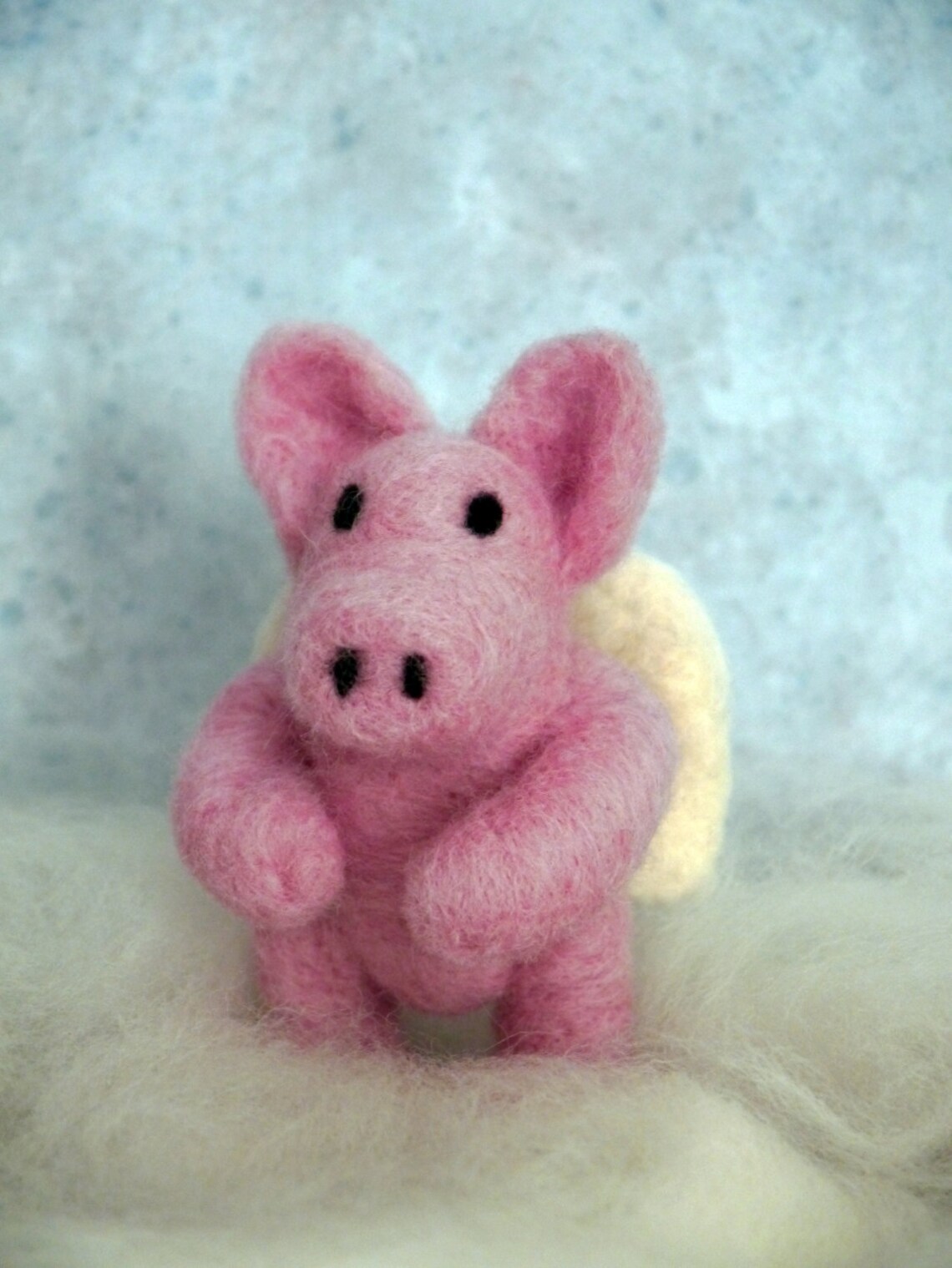 Louie Flying Pig Angel Needle Felted Figurine - Etsy