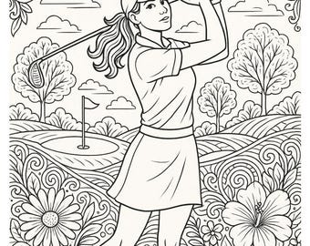 masters golf coloring pages