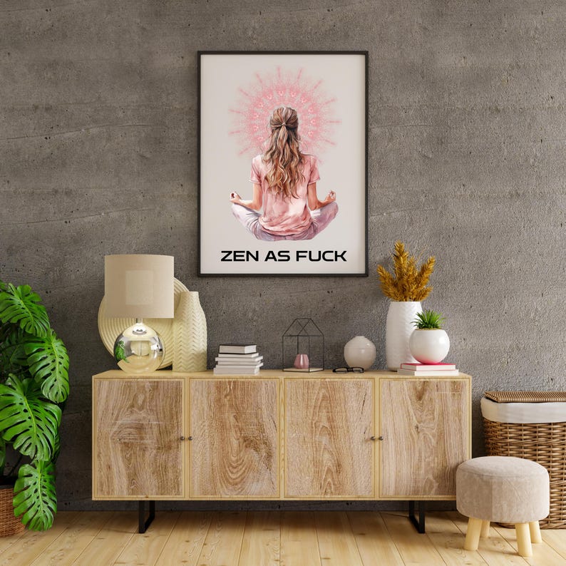 Zen as Fuck Meditation Art | Funny Spiritual Clipart PNG SVG ...
