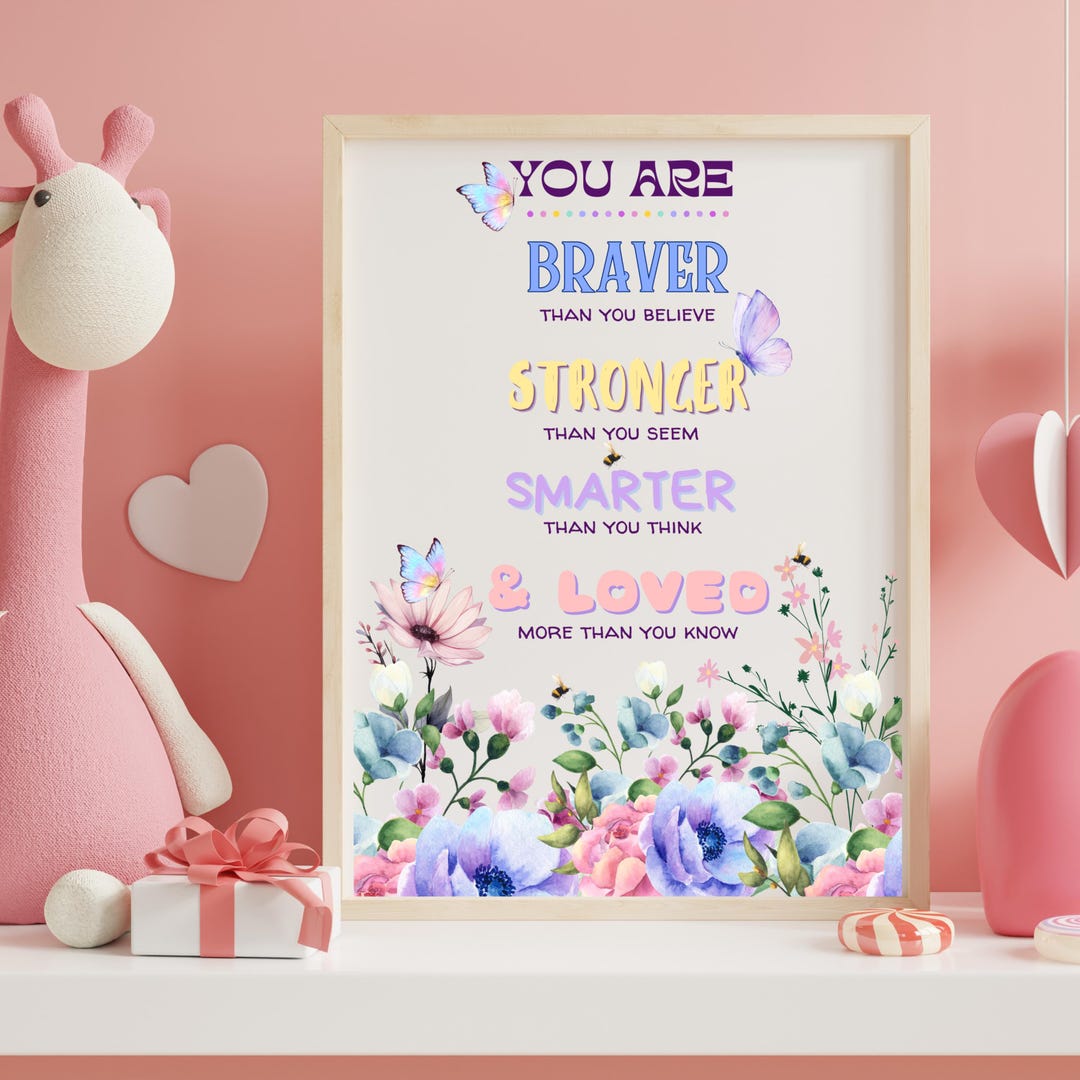 You Are Braver Stronger Smarter & Loved SVG PNG – Inspirational ...