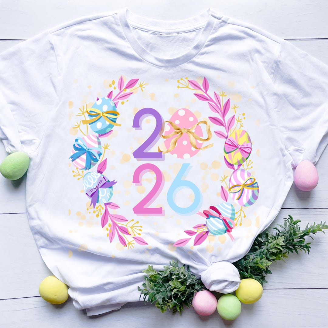 Easter 2026 | Bunny Egg Wreath Numbers Clipart | Floral Spring Eggs ...