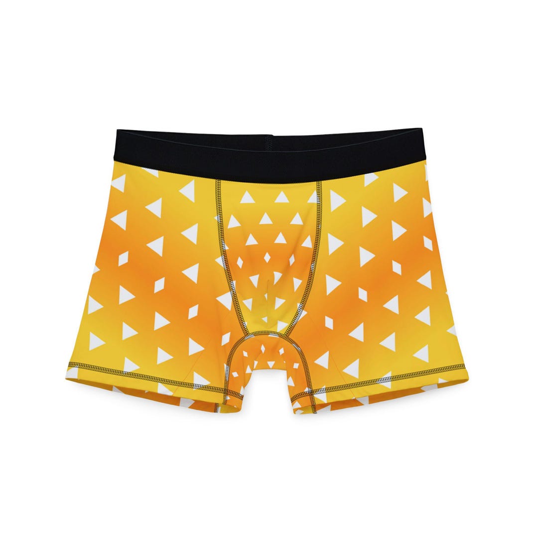 Yellow Triangle Pattern Boxers | Gradient Geometric All-over Print ...