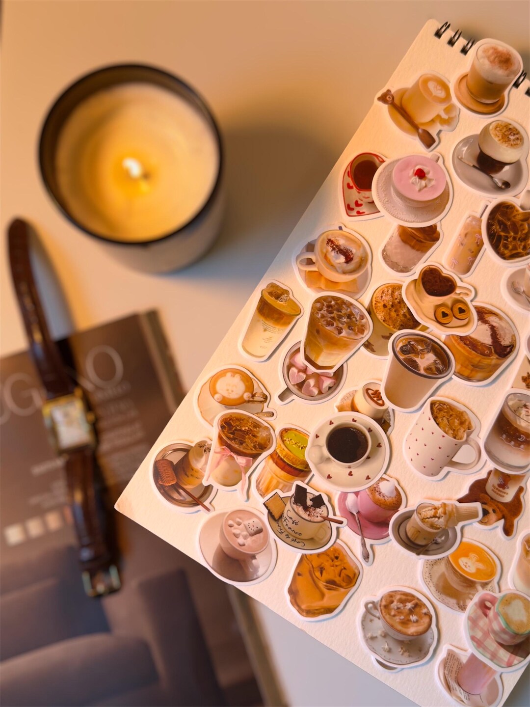 Coffee Aesthetic Sticker Set – Random Matte Waterproof Stickers - Etsy