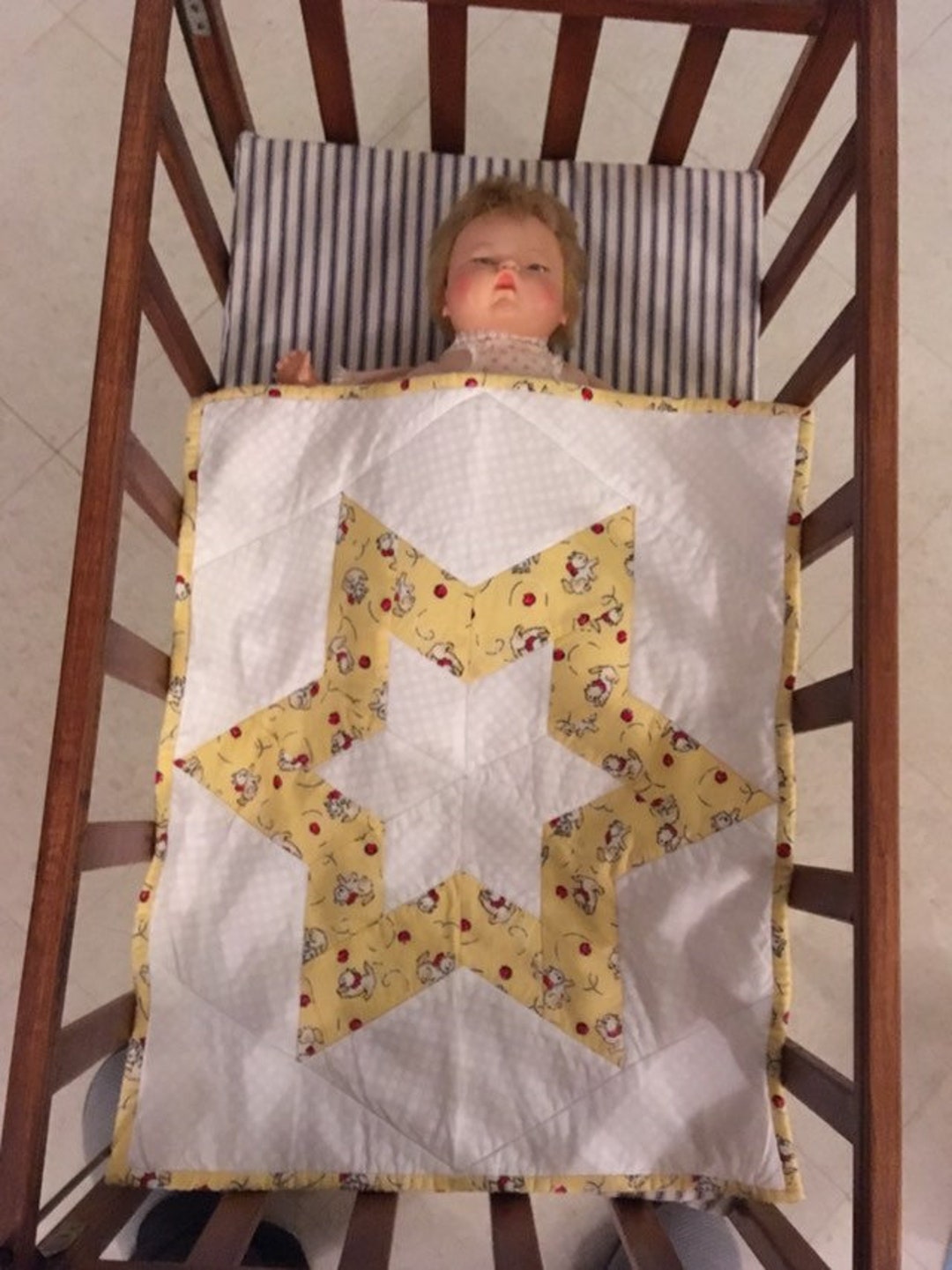 Baby Doll Quilts, Handmade, Quilted, Star Design, Free Shipping - Etsy