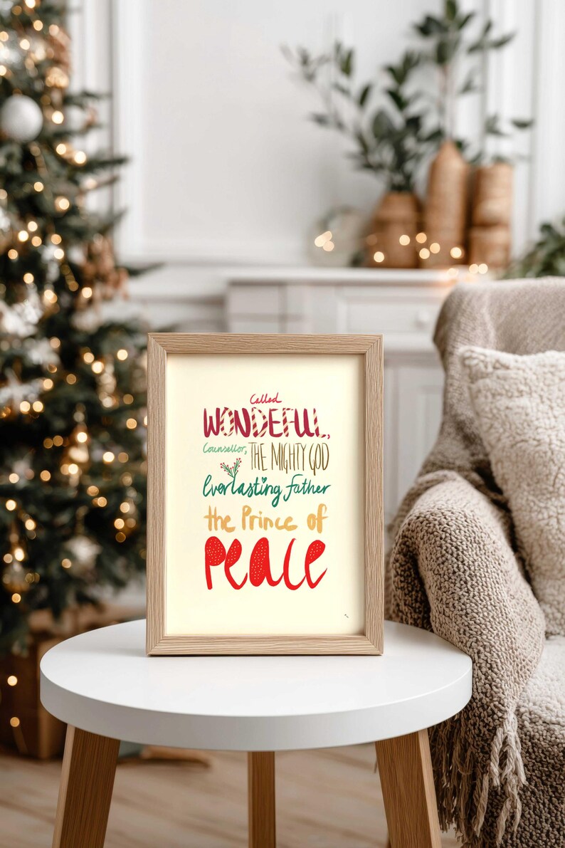 Christian Christmas Posters Set - Bible Verse Holiday Art | Printable ...