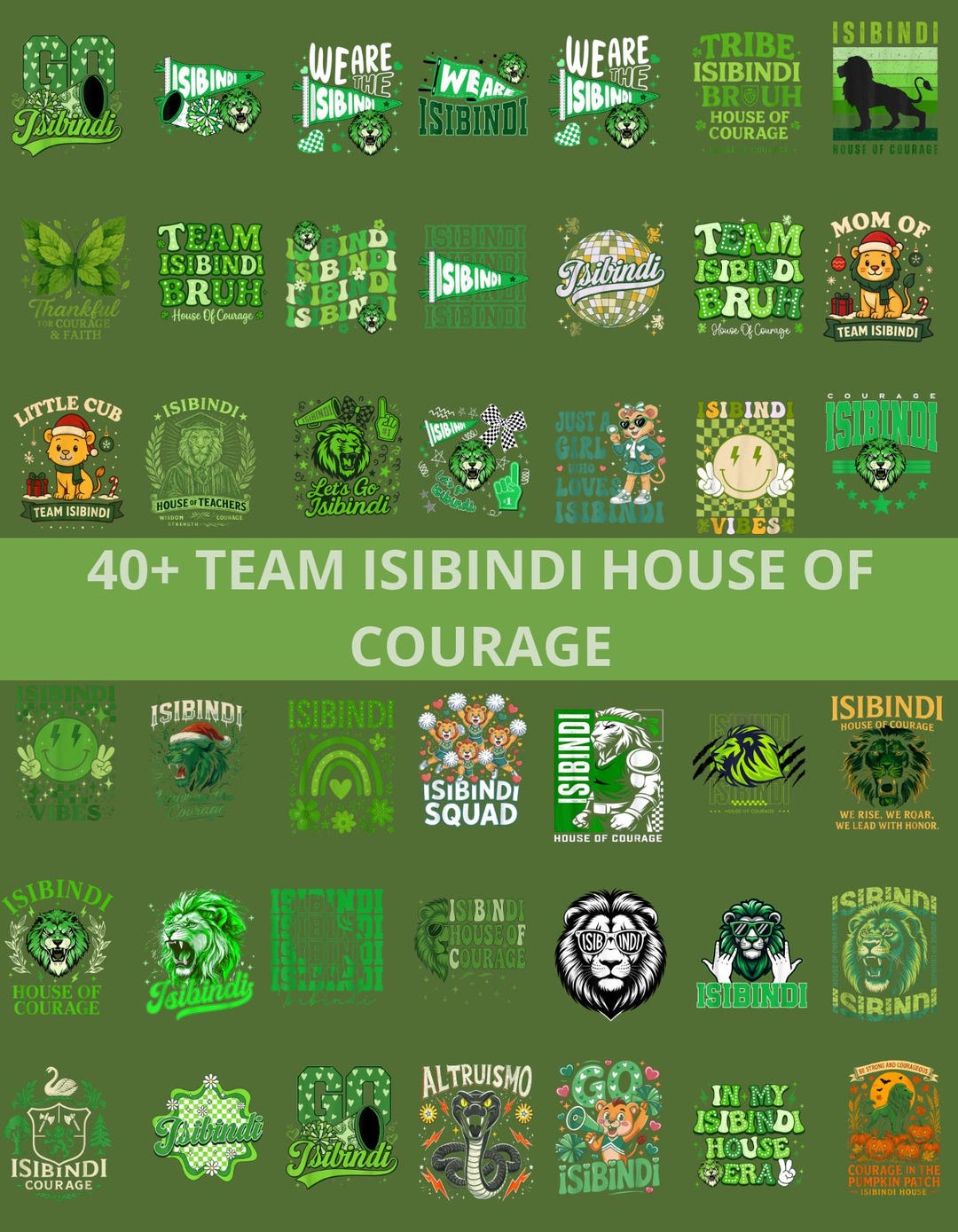40+ ISIBINDI House of Courage Png Bundle, Back to School Png, College ...