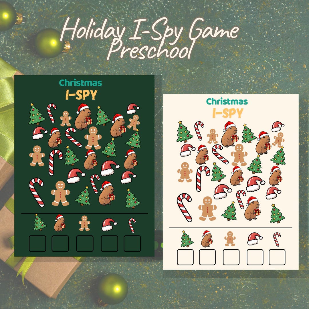 Holiday I Spy Printable for Kids, Winter Seek & Find Activity ...
