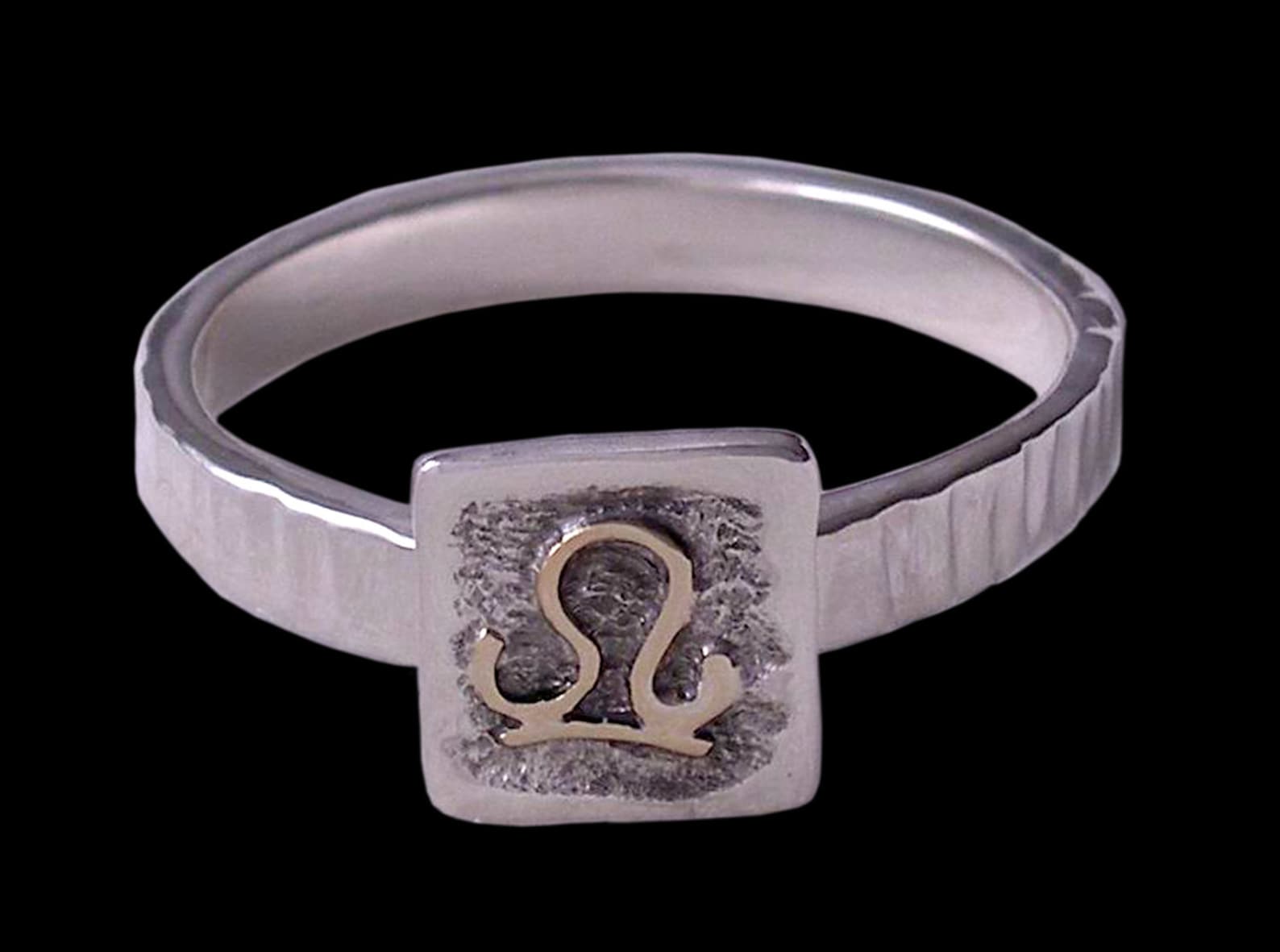 Libra Zodiac Jewelry Hand Made 14 K Yellow Gold Libra Symbol and ...