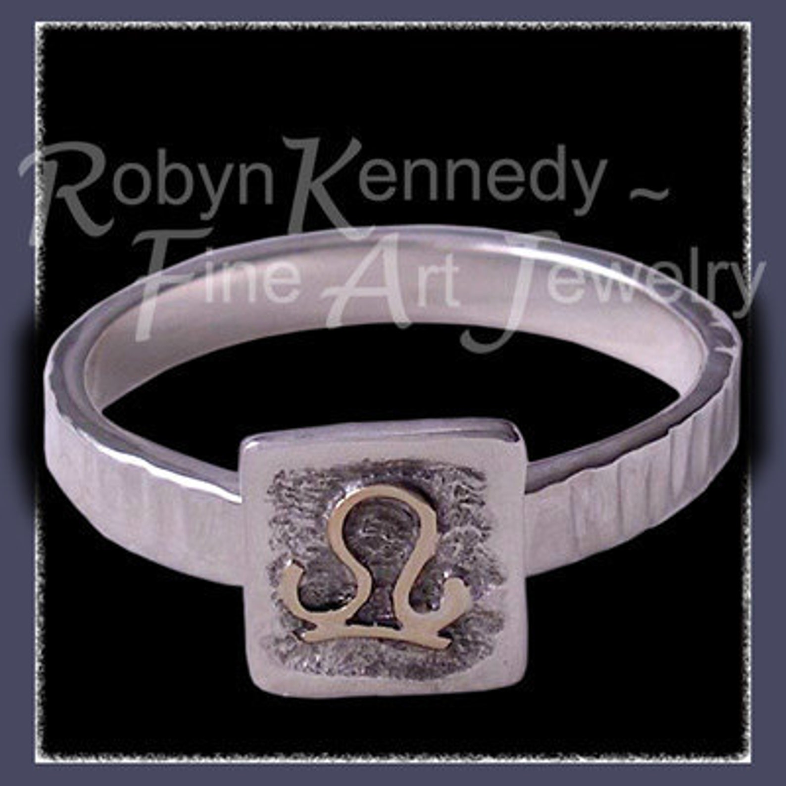 Libra Zodiac Jewelry Hand Made 14 K Yellow Gold Libra Symbol and ...