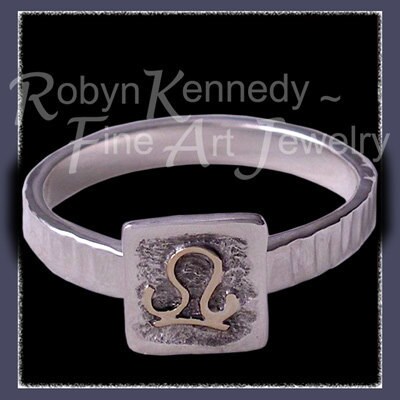 Libra Zodiac Jewelry Hand Made 14 K Yellow Gold Libra Symbol and ...
