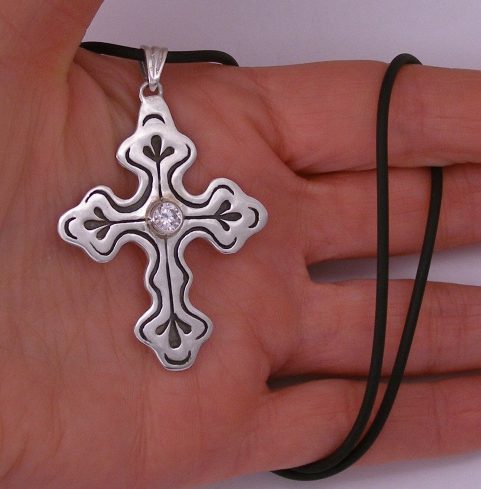 Trinity Cross Pendant, Hand Made in Solid Sterlium Sterling Silver and ...