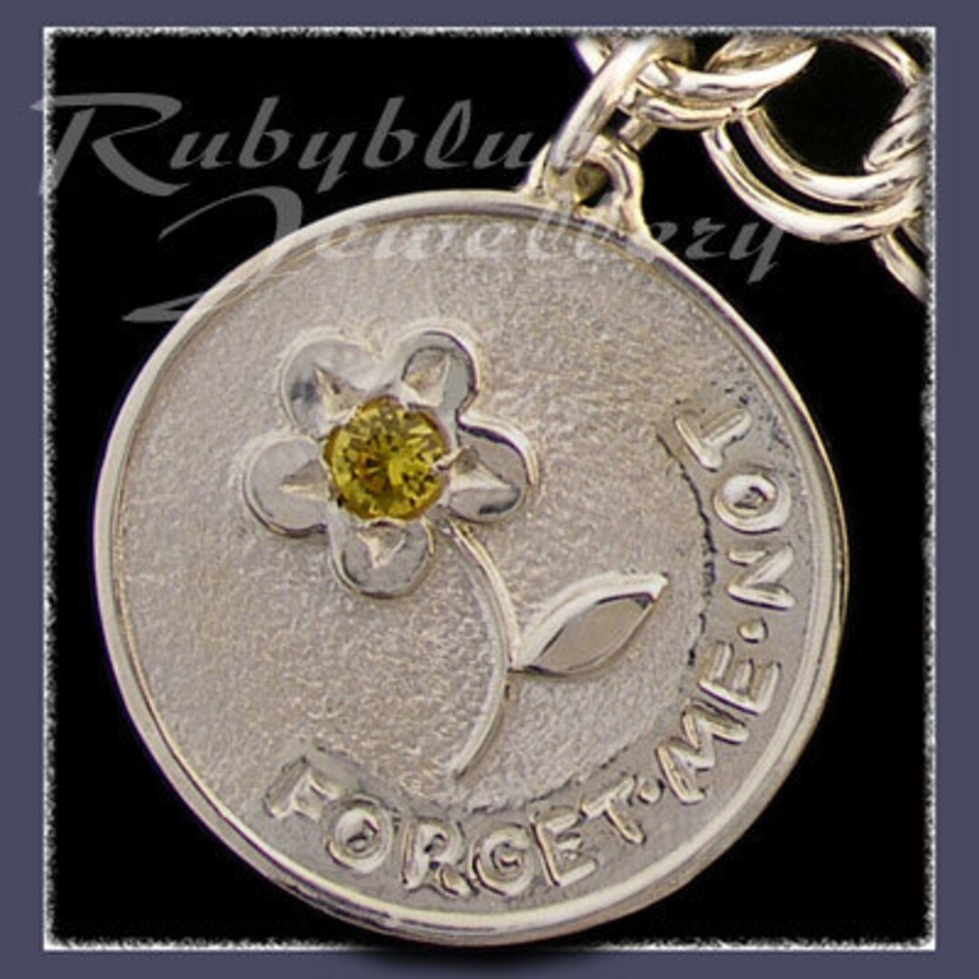 Forget-me-not Jewelry, Hand Made Sterling Silver 'engraved' Charm Set ...