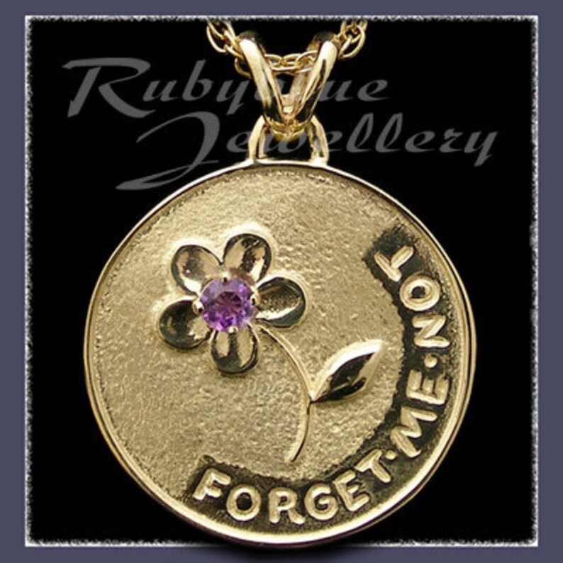 Forget-me-not Jewelry, Hand Made Sterling Silver 'engraved' Pendant Set ...