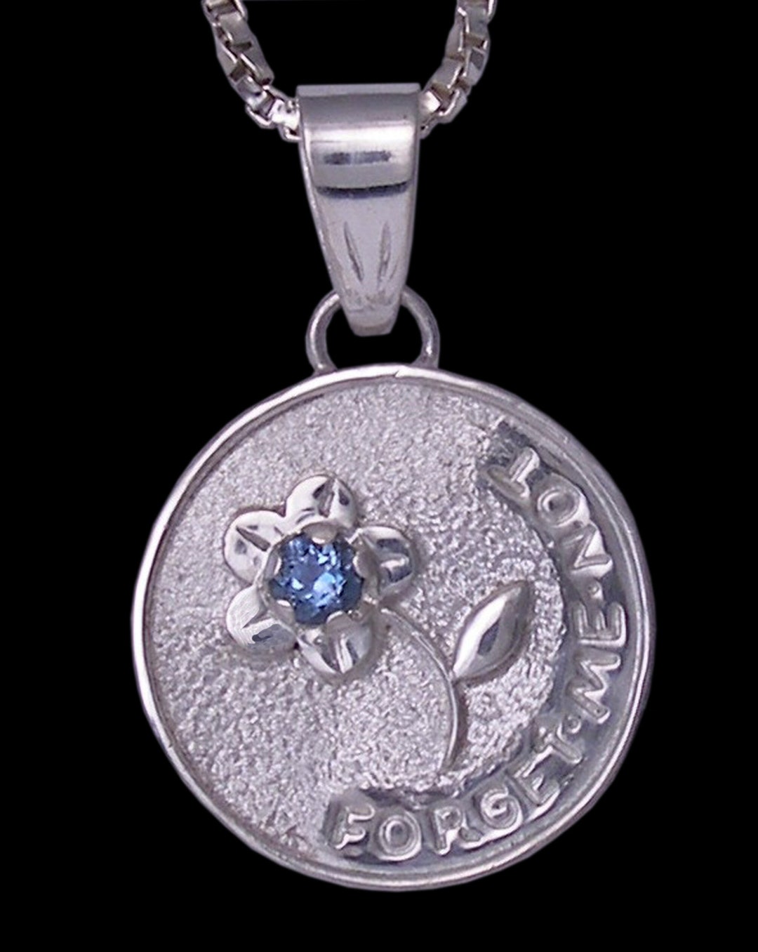 Forget-me-not Jewelry, Hand Made Sterling Silver 'engraved' Pendant Set ...