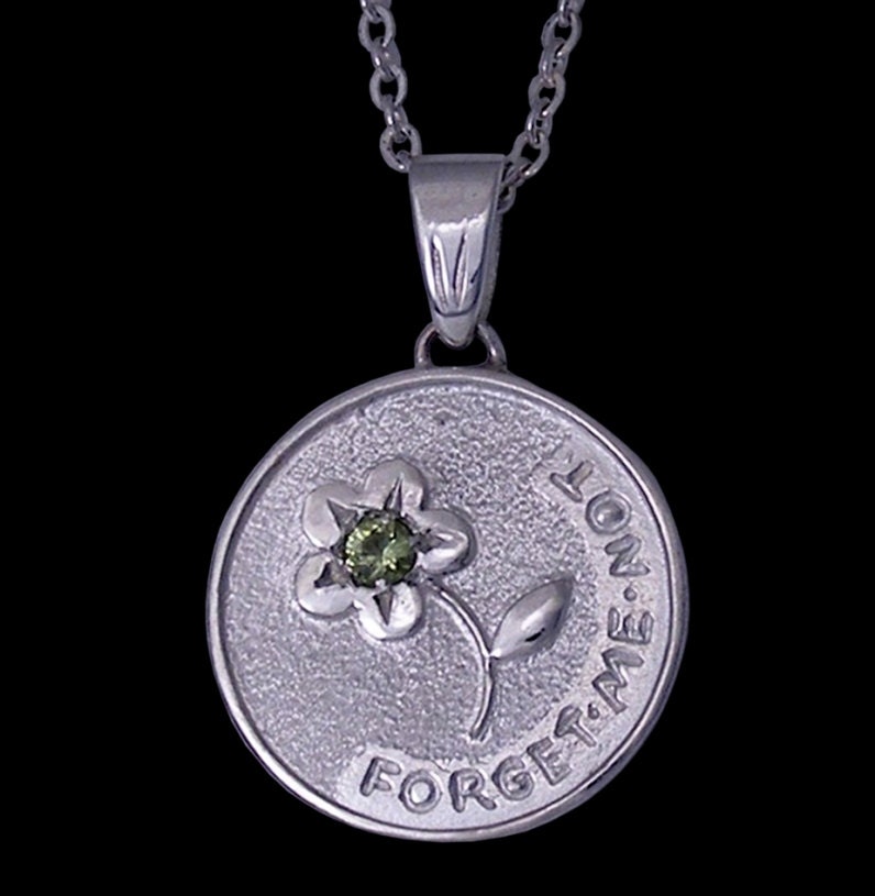 Forget-me-not Jewelry, Hand Made Sterling Silver 'engraved' Pendant Set ...