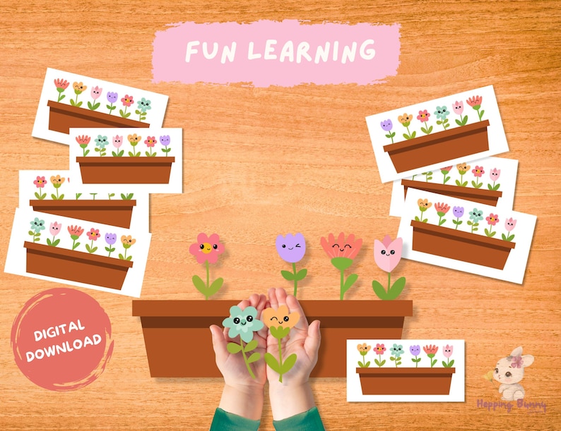 Printable Flower Matching Activity • Montessori Fine Motor Activity ...