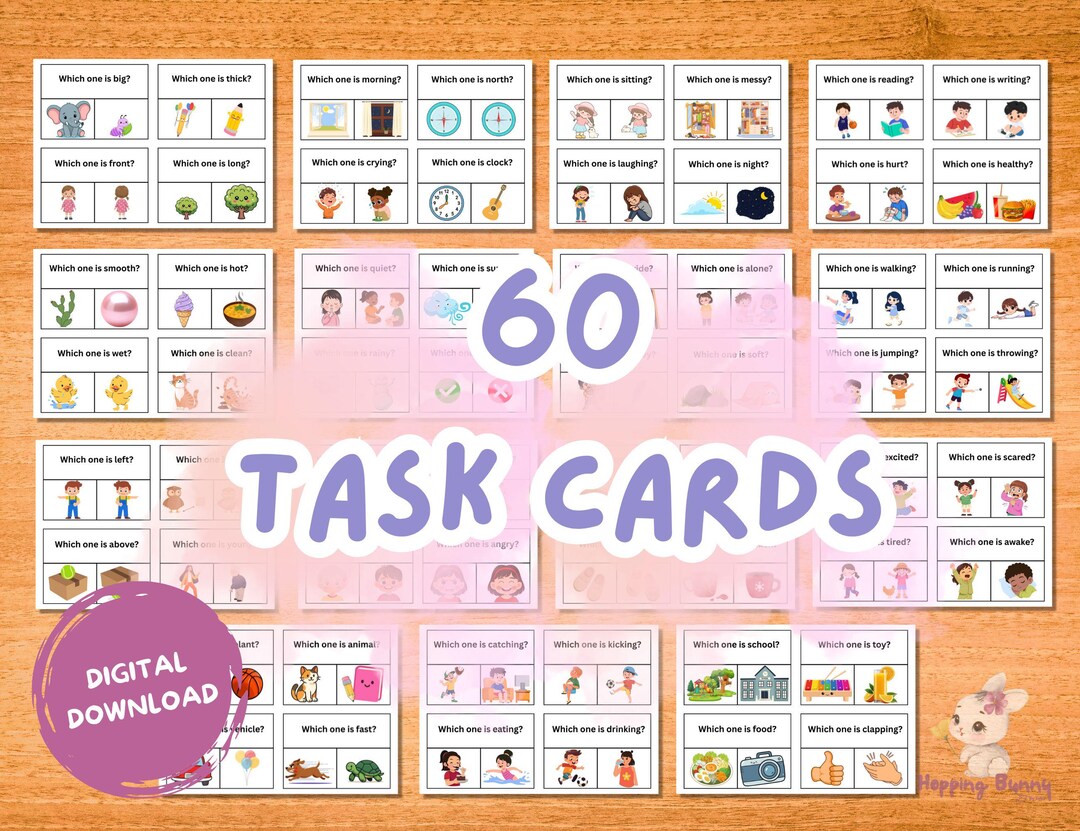 60 WH Questions Task Cards for Kids | Speech Therapy, ESL & Special ...
