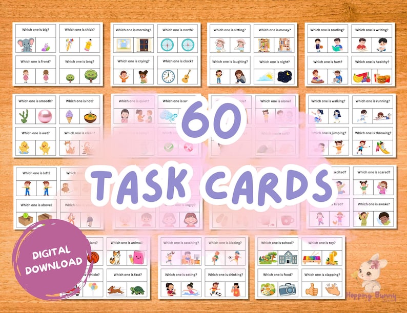 60 WH Questions Task Cards for Kids | Speech Therapy, ESL & Special ...