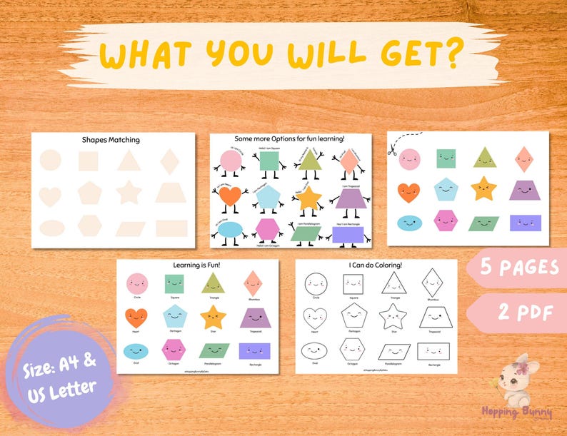 Shapes Matching Game | Montessori Shapes Sorting Printable | Preschool ...