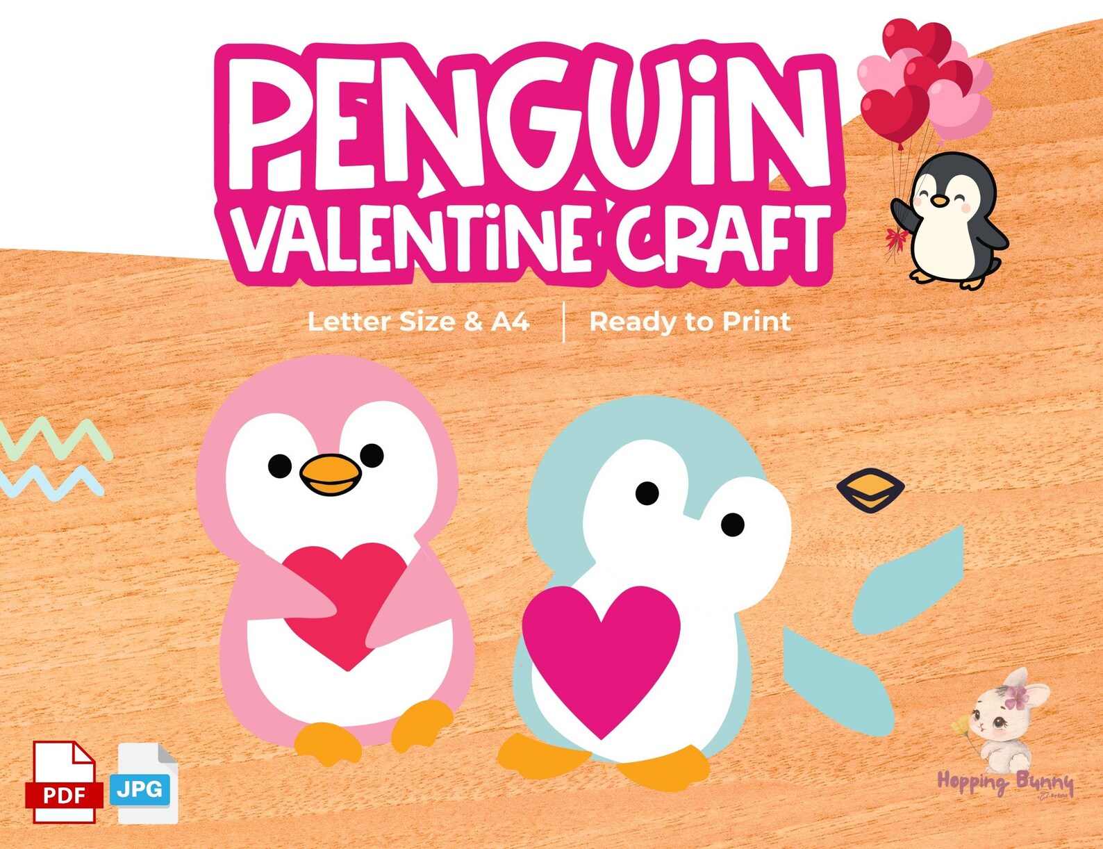 Valentine Penguin Craft for Kids | Cut and Paste Preschool Activity ...