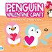Valentine Penguin Craft for Kids | Cut and Paste Preschool Activity ...