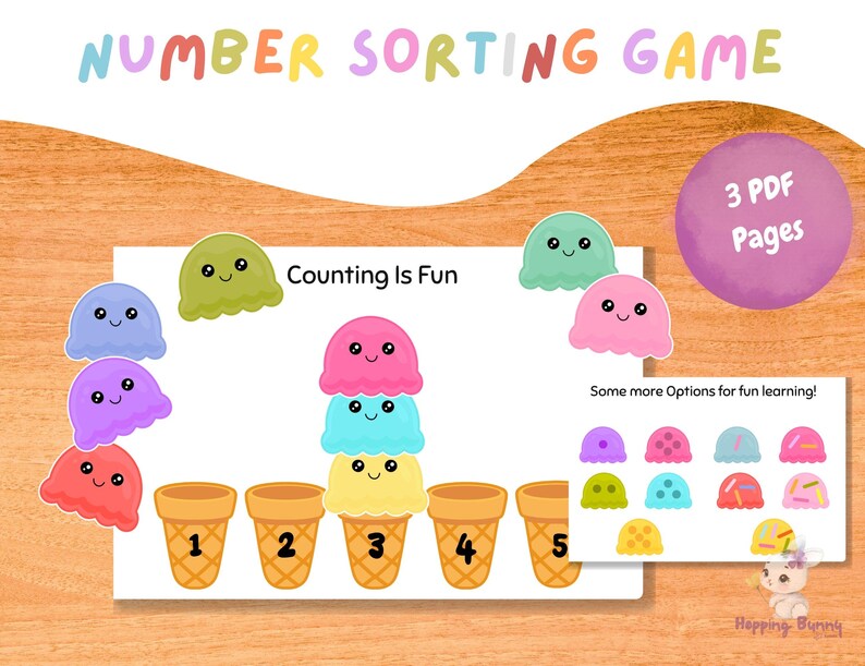 Ice Cream Counting Game | Preschool Number Learning Activity | 1–5 ...