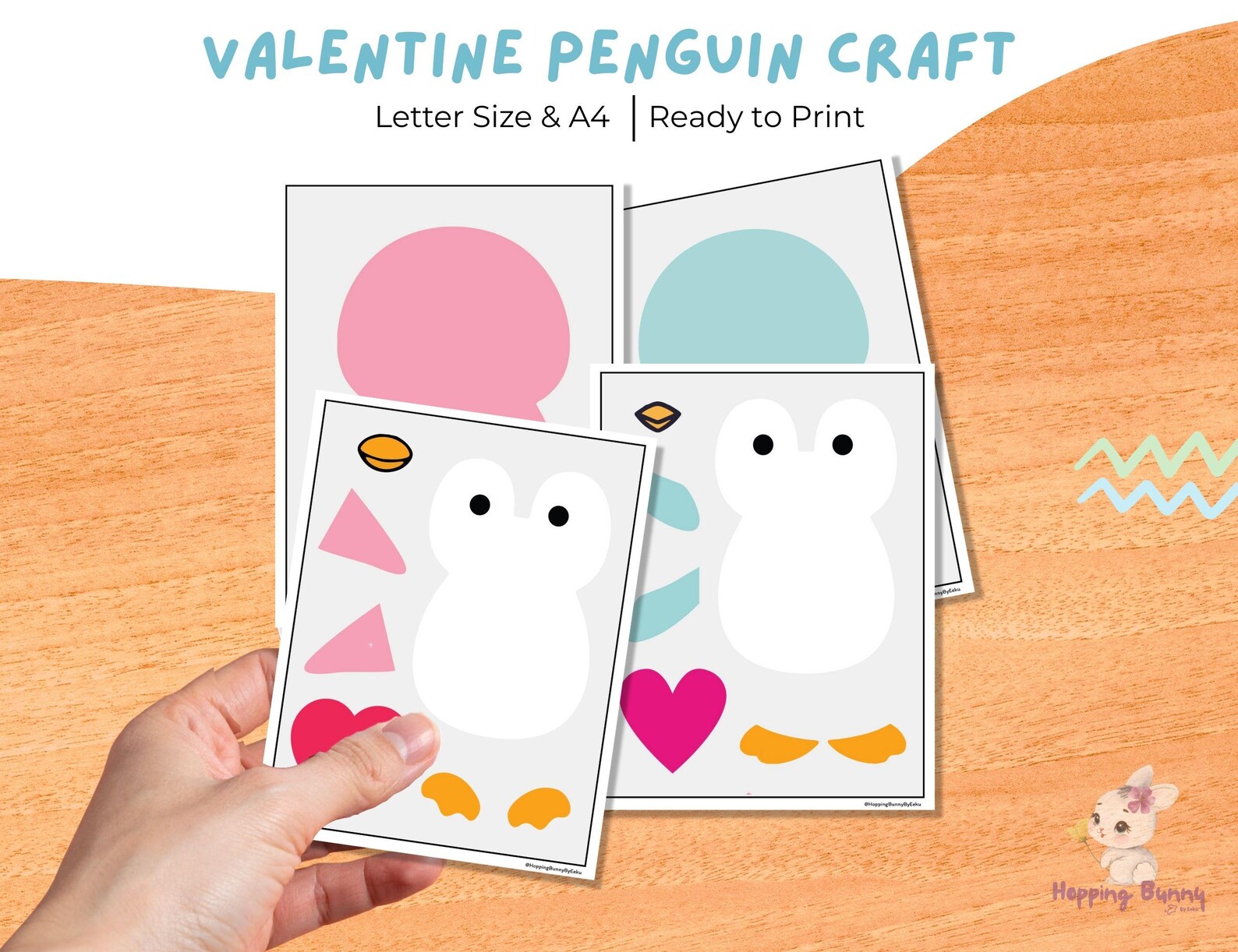Valentine Penguin Craft for Kids | Cut and Paste Preschool Activity ...